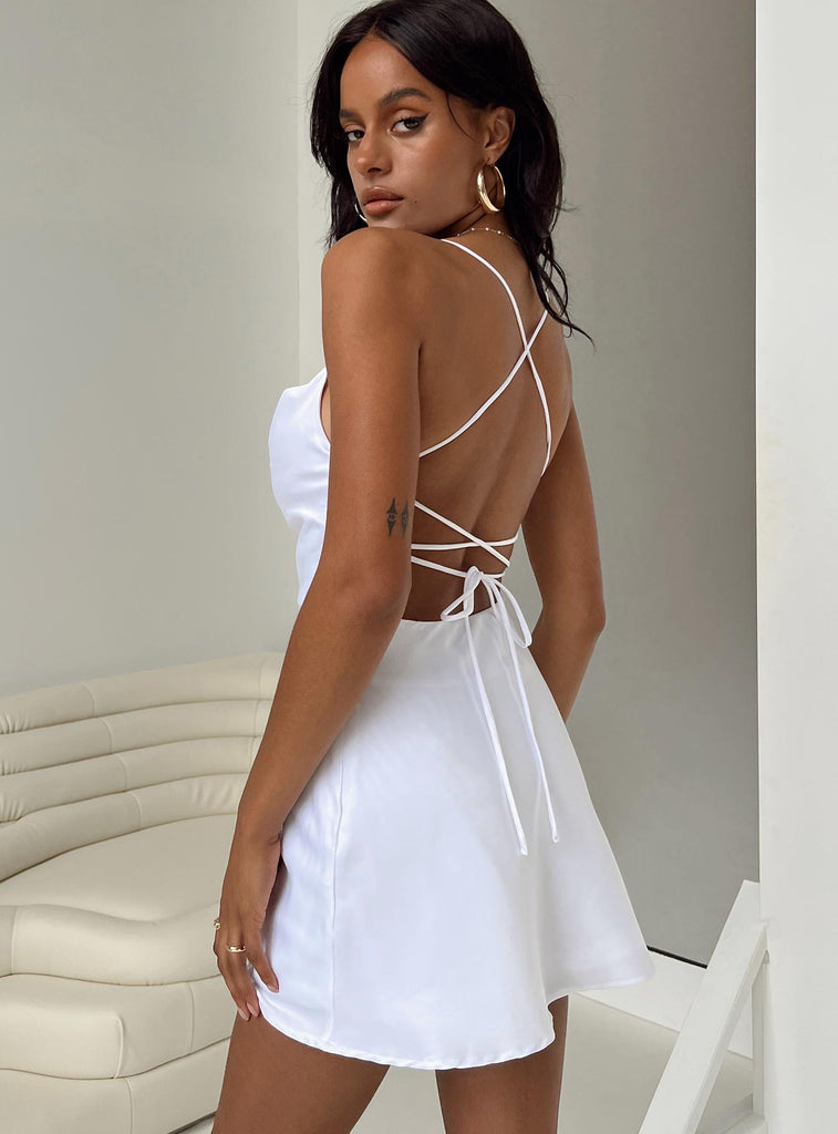 Celena Mini Dress White | Princess Polly