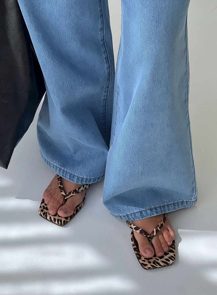 Billini Tove Sandals Leopard Satin | Princess Polly