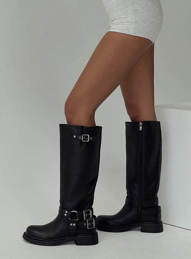 Billini Kaylen Riding Boots Black | Princess Polly UK