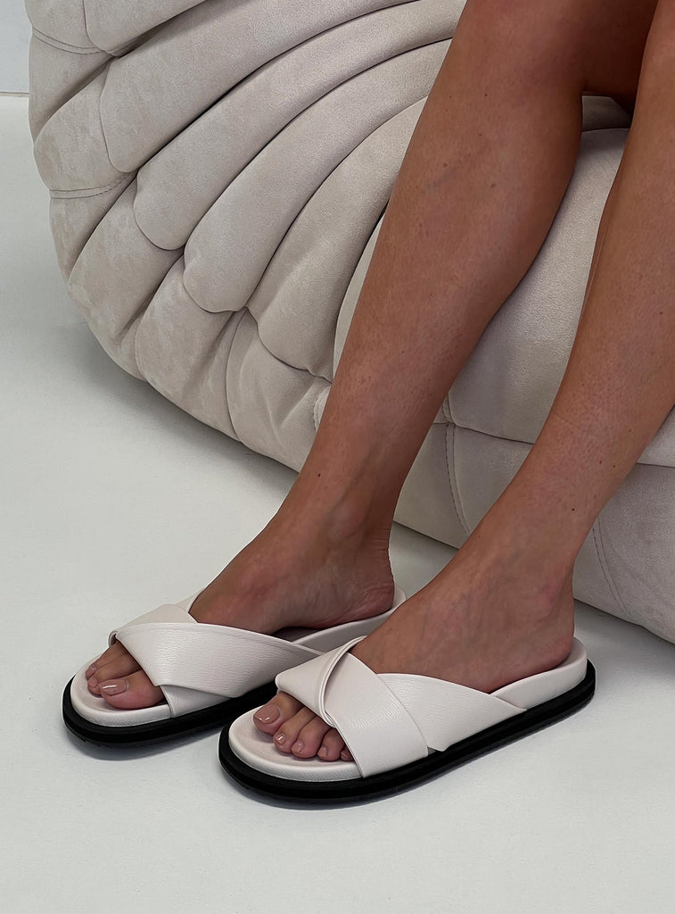Billini Talen Slides Alabaster | Princess Polly