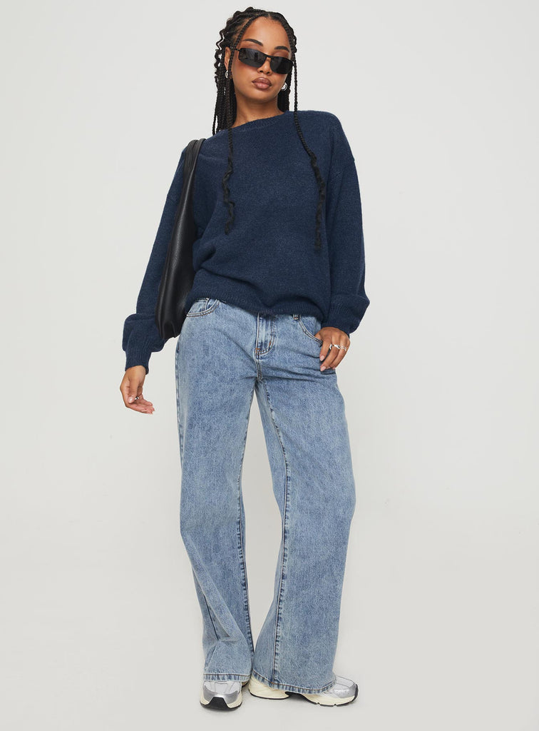 Ryanna Sweater Navy | Princess Polly