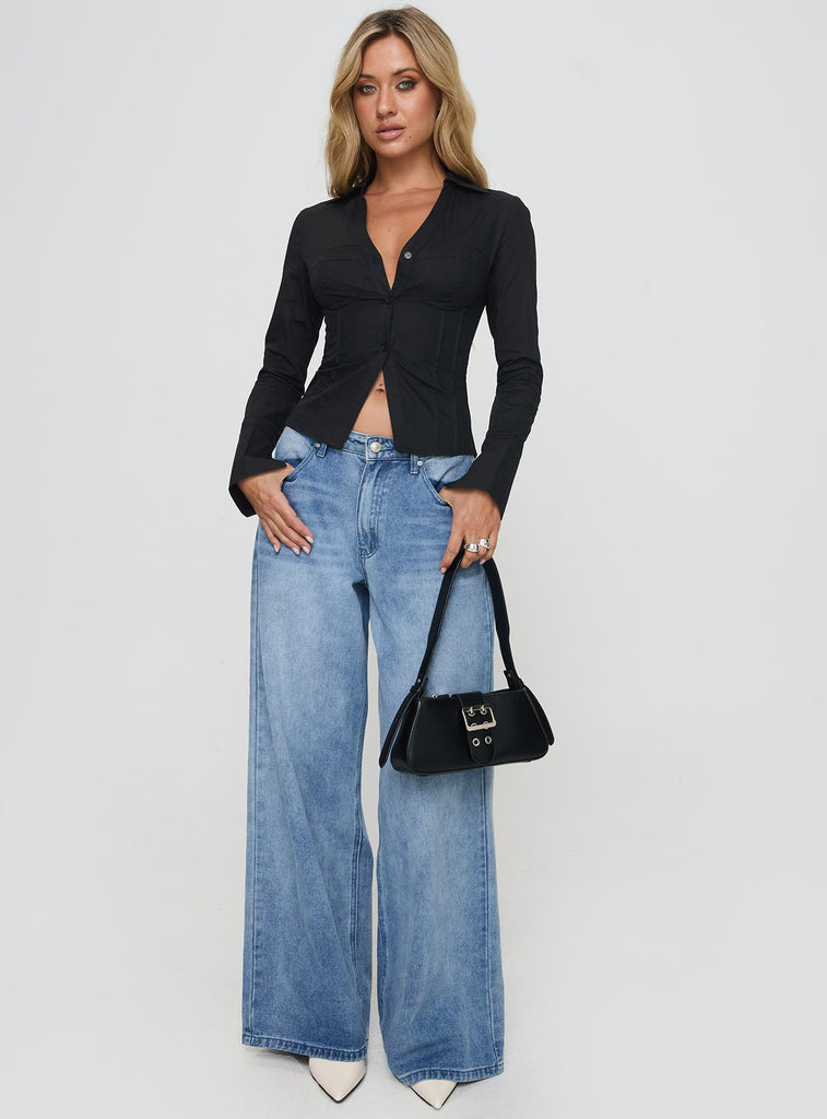 Zifa Shirt Black | Princess Polly