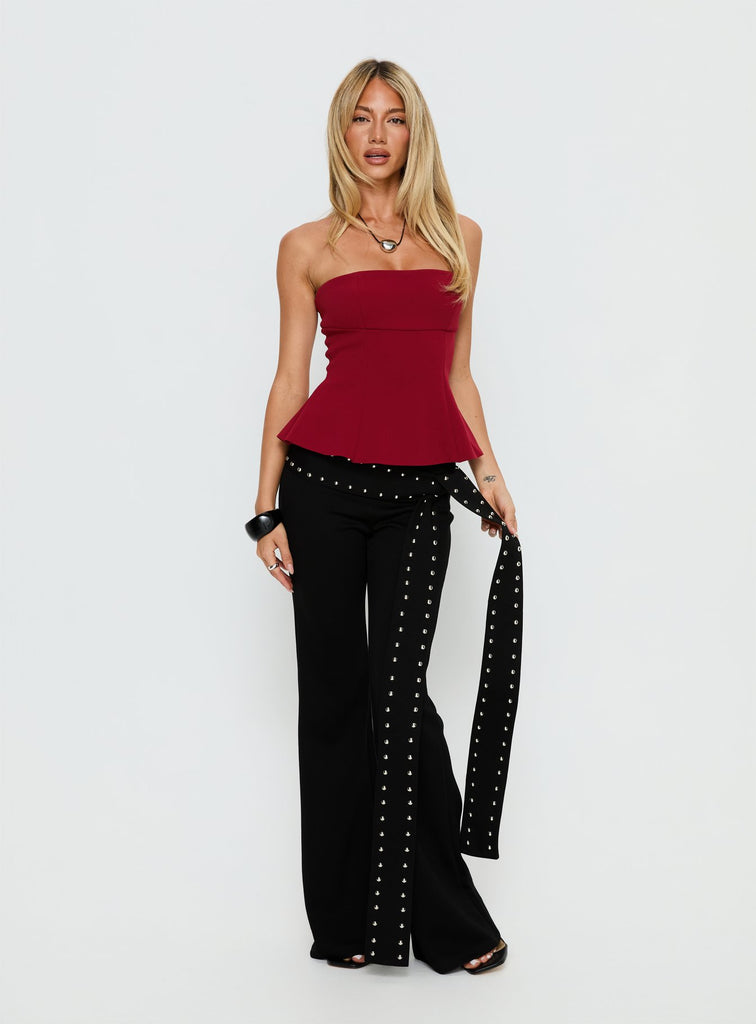 Baudelaire Strapless Corset Red | Princess Polly