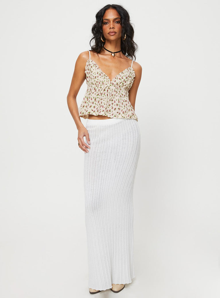 Kellan Top Cream Floral | Princess Polly UK