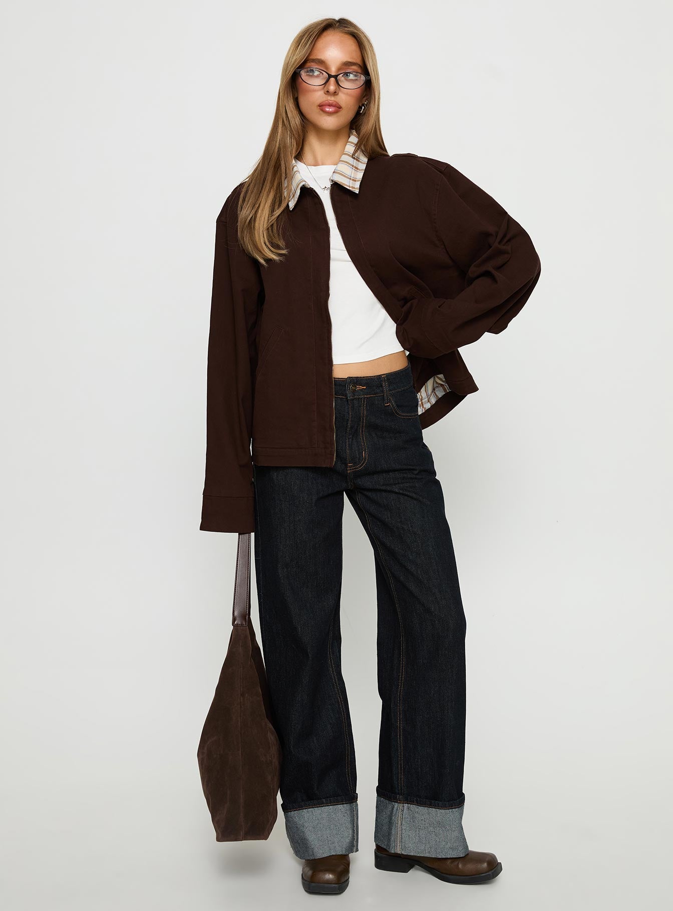 Soraia Workwear Jacket Brown | Princess Polly