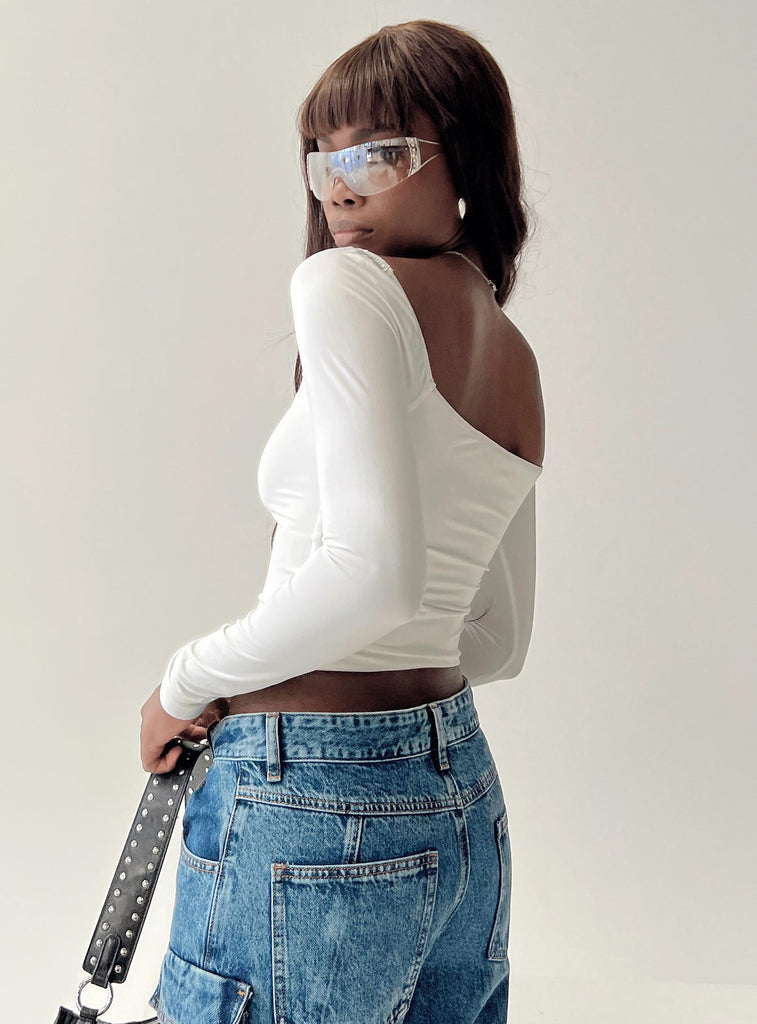 Tenz Long Sleeve Top White | Princess Polly