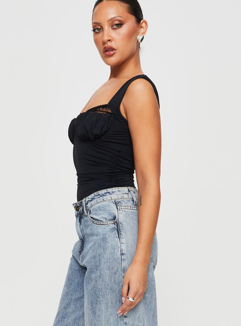 Weller Bodysuit Black | Princess Polly UK