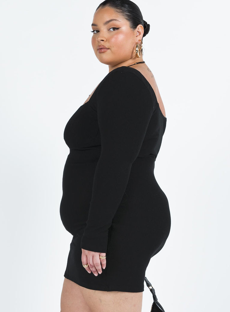 Denielle Mini Dress Black Curve