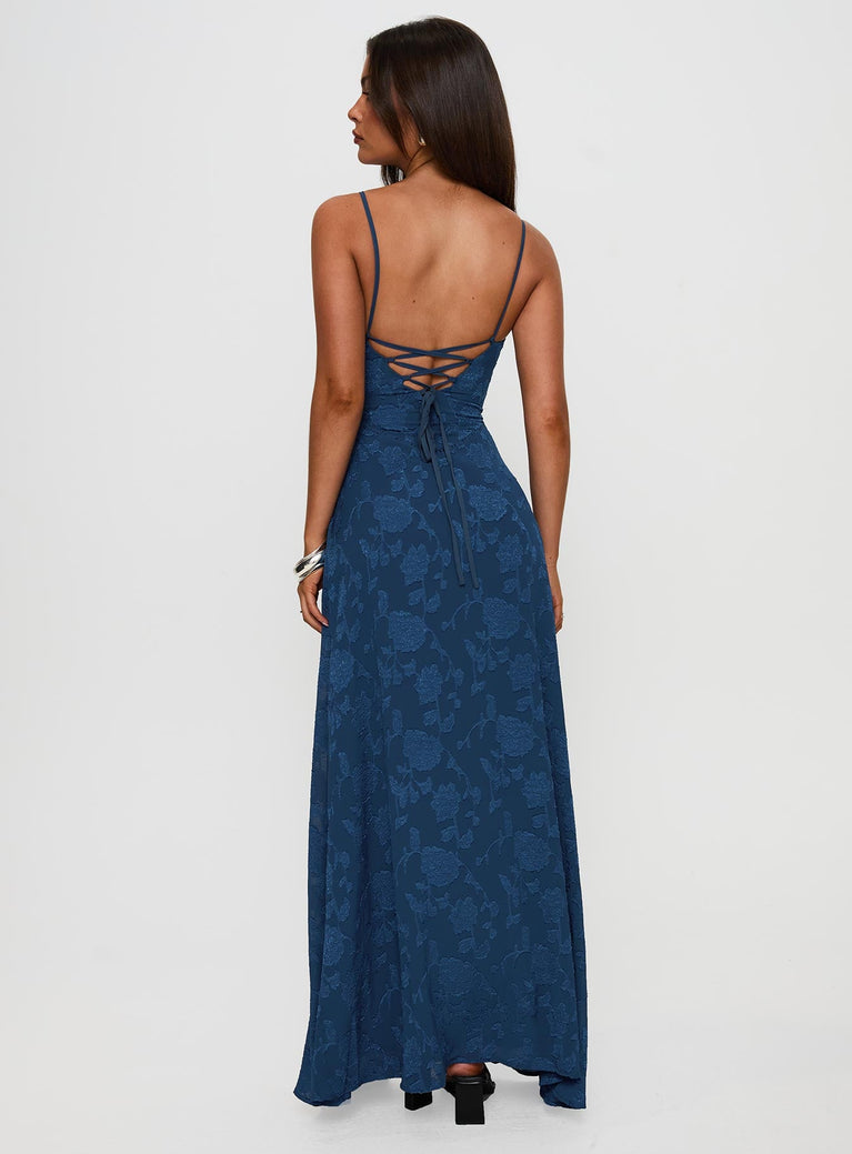 South Of France Maxi Dress Navy | Princess Polly UK