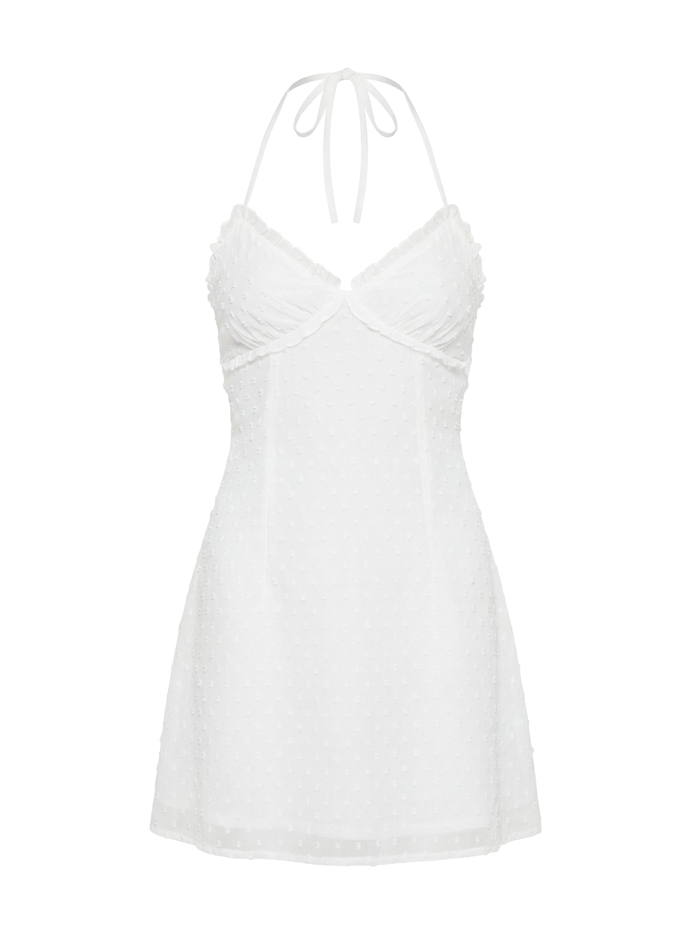 Angel Antics Halter Mini Dress White | Princess Polly