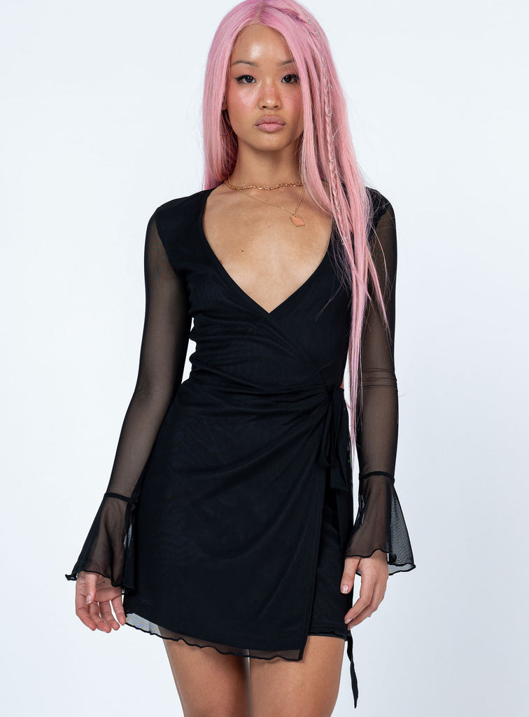 Naya Mini Dress Black | Princess Polly