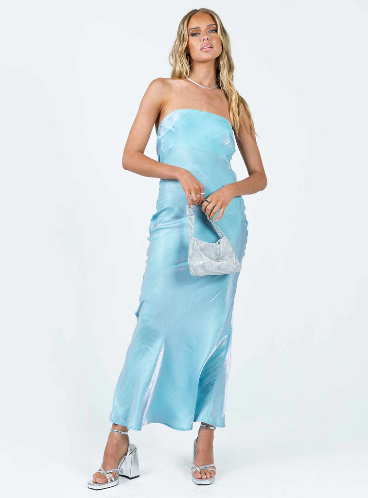 Haley Maxi Dress Blue | Princess Polly