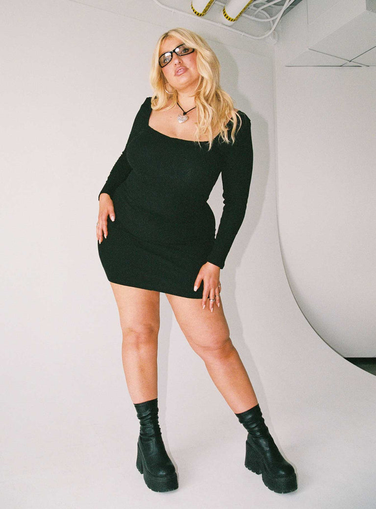 Denielle Mini Dress Black Curve