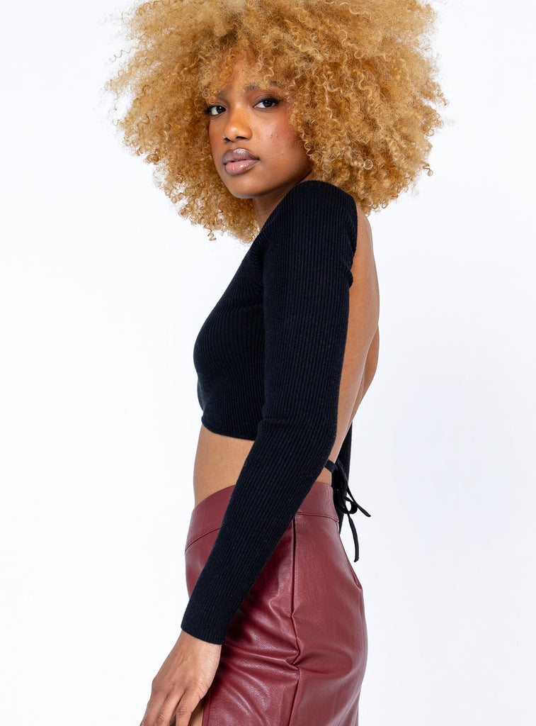 Cyrus Long Sleeve Top Black