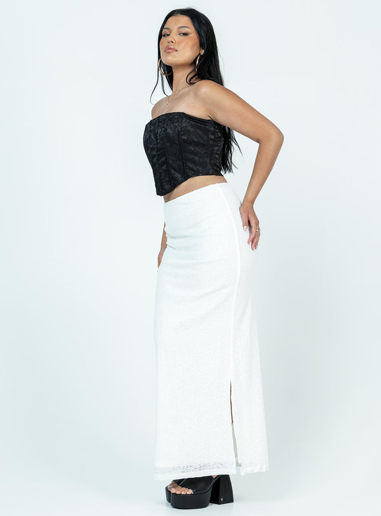 Maynard Maxi Skirt White | Princess Polly UK