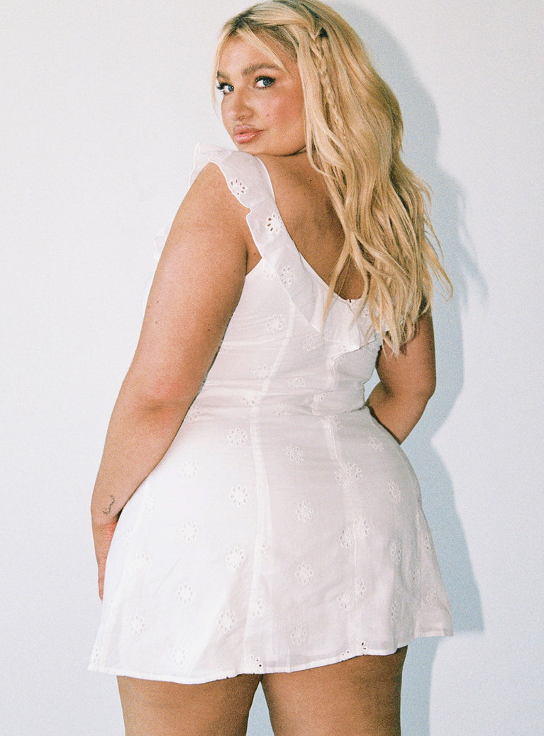 Besiana Mini Dress White Curve | Princess Polly UK
