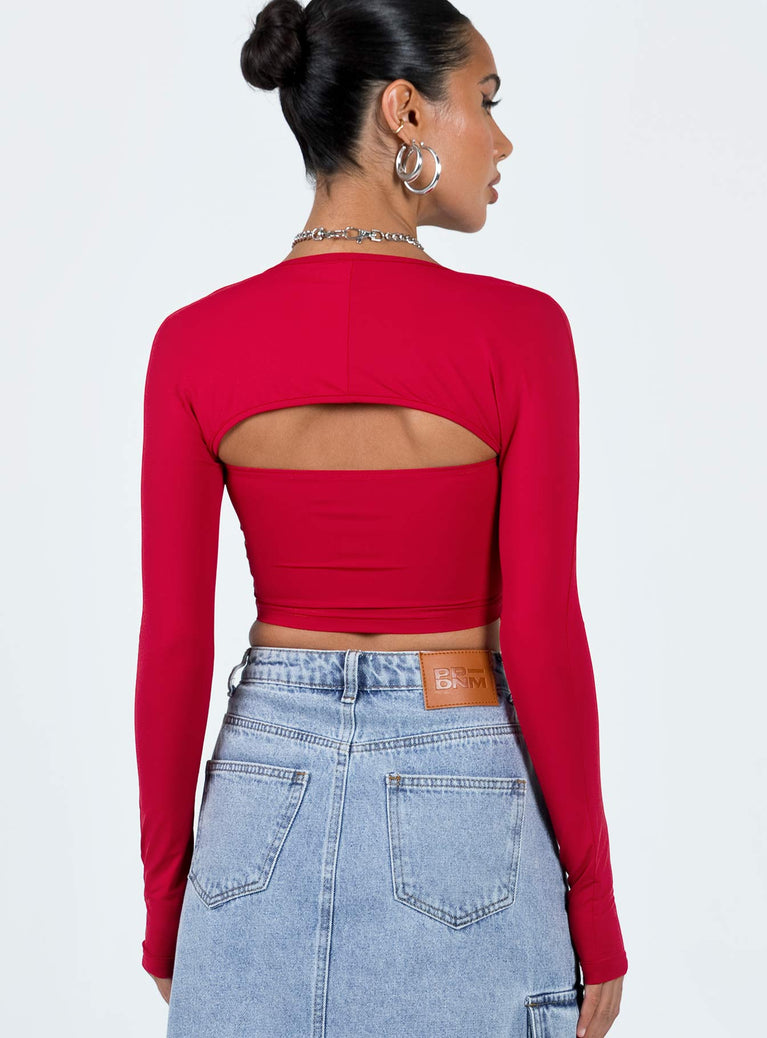 Koslo Bolero Top Red | Princess Polly UK