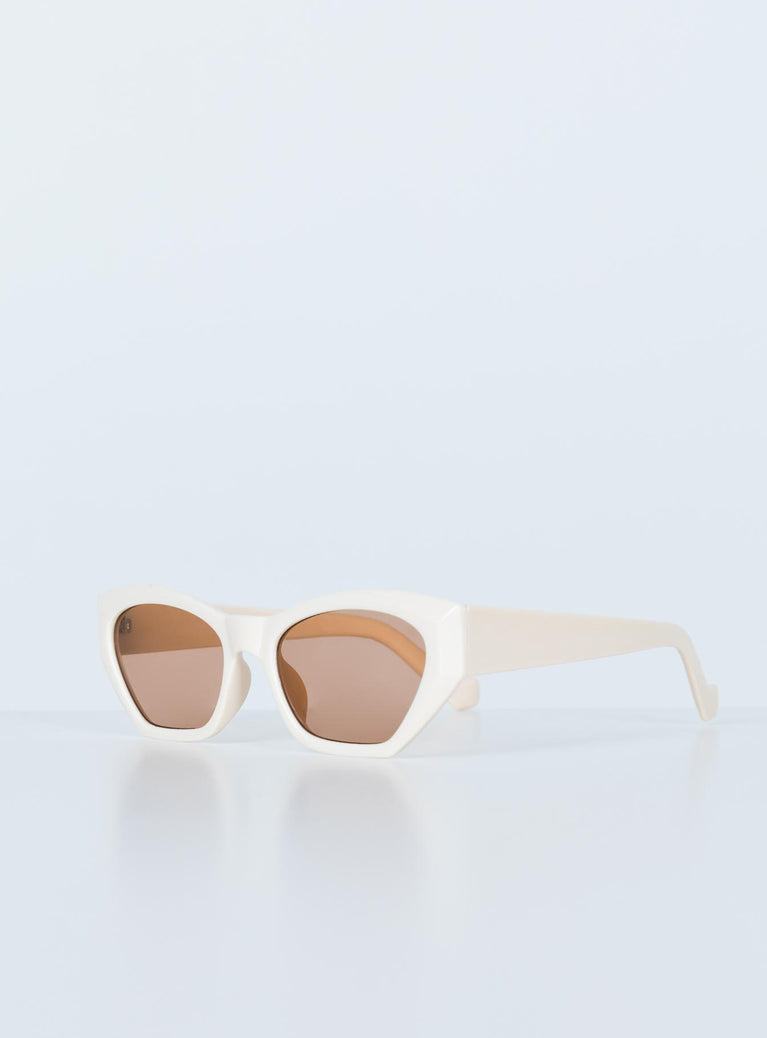 Celeste Sunglasses Cream | Princess Polly UK