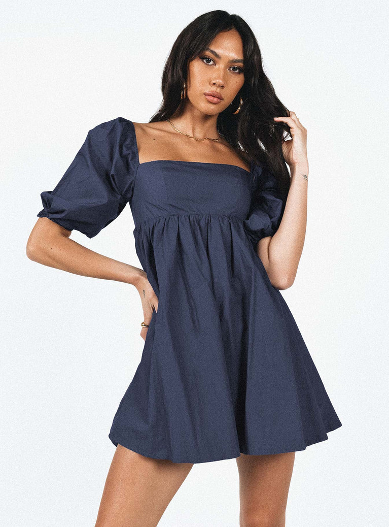 Vana Mini Dress Navy | Princess Polly UK